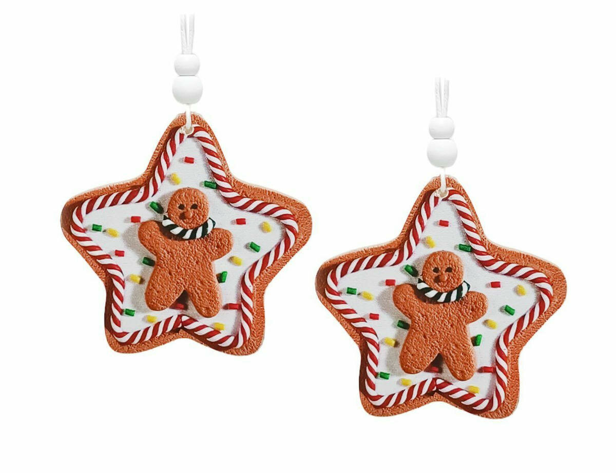 Набор ёлочных украшений, 8 см, 2 шт, Due Esse Christmas