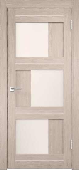 Межкомнатная Дверь Verda Z-2 Лиственница Кремовая со Стеклом Лакобель Белое 2000х700мм (Полотно+Коробка+5 Наличников) / Верда.