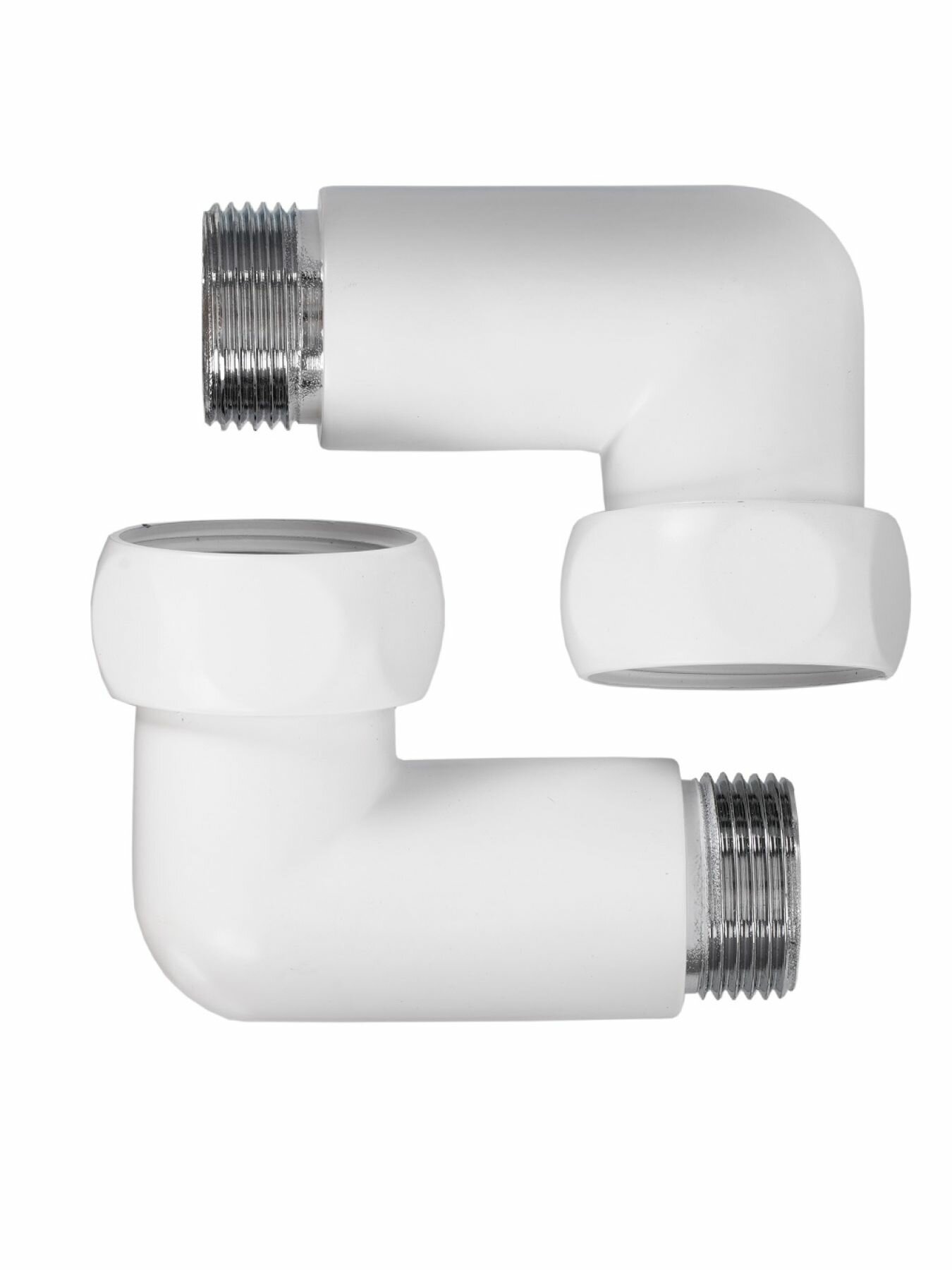 Соединение угловое для полотенцесушителя гайка/штуцер 1"х3/4" цвет белый пара