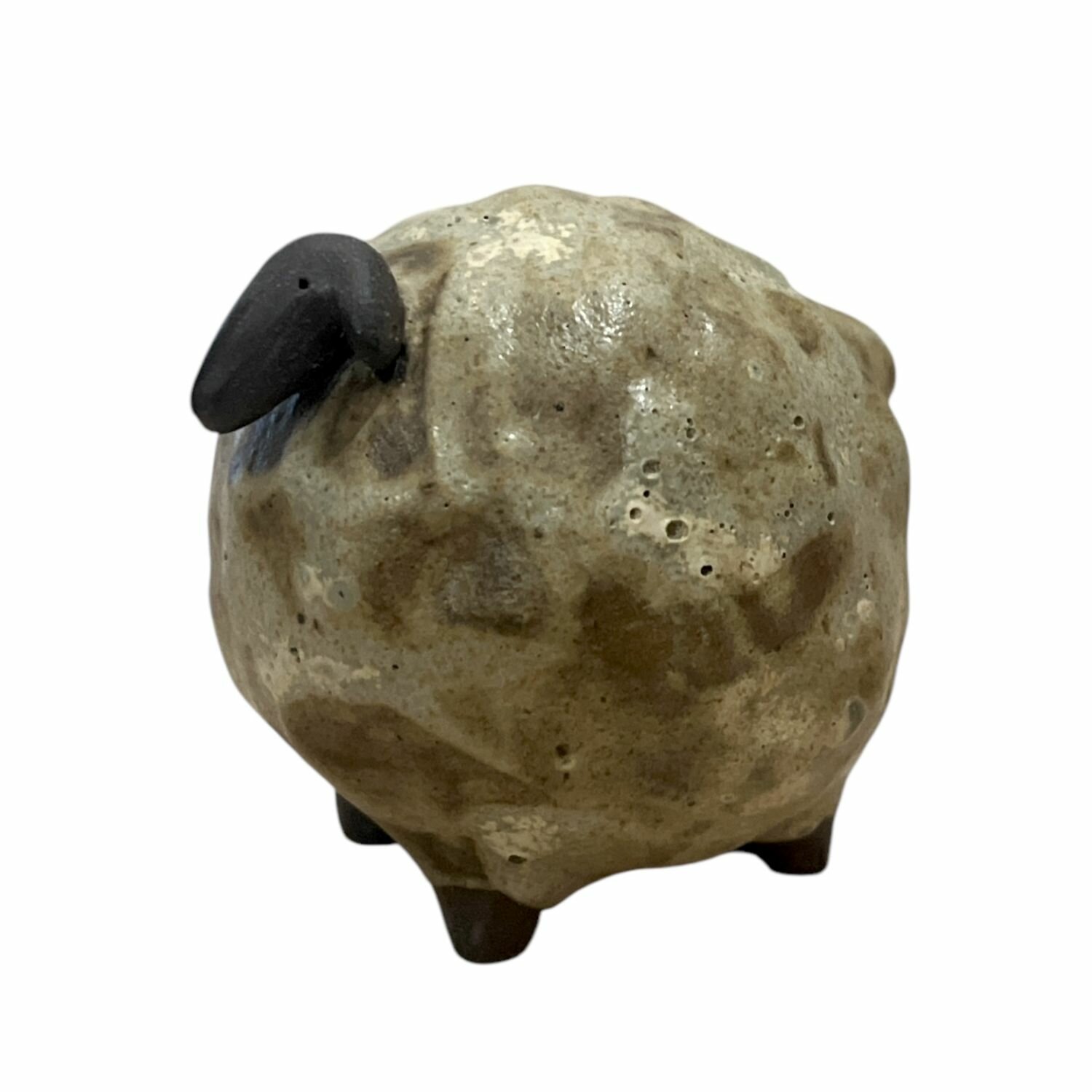 Статуэтка ручной работы «Барашек», бежевая, керамика