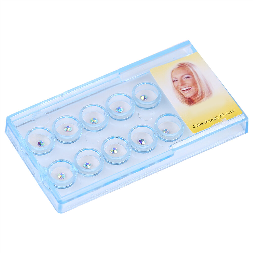 Прозрачные украшения для зубов, стразы, кристаллы, драгоценные камни для ногтей, 10 шт, красочные блестящие украшения для детей