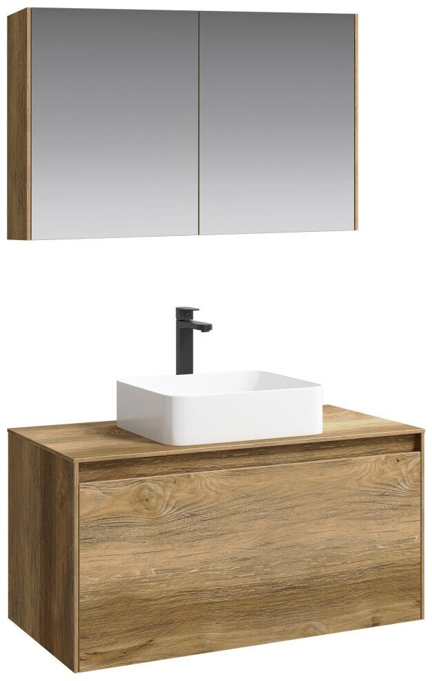 138 боковины зеркального шкафа, дуб балтийский Aqwella mobi mob0717db