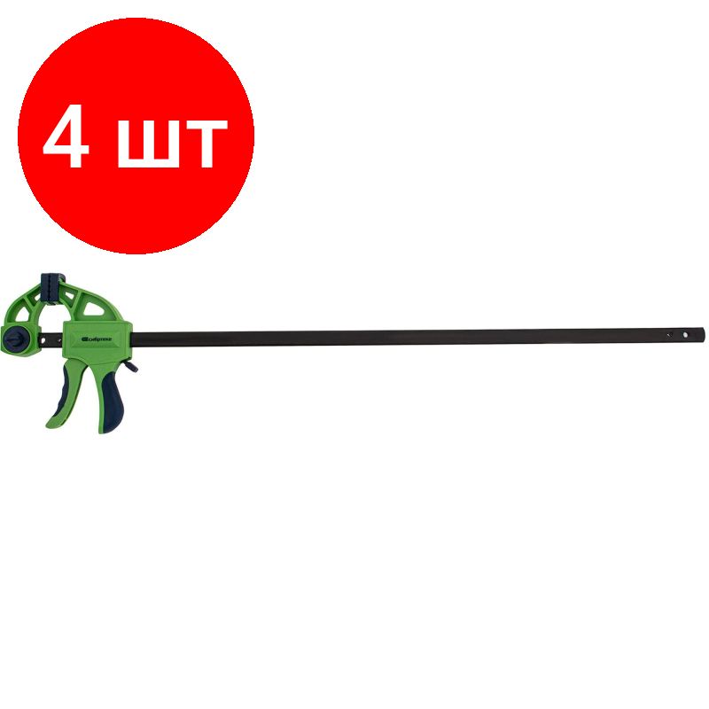 Комплект 4 штук, Струбцина F-образная быстрозажимная 600х70х820 мм Сибртех 20567