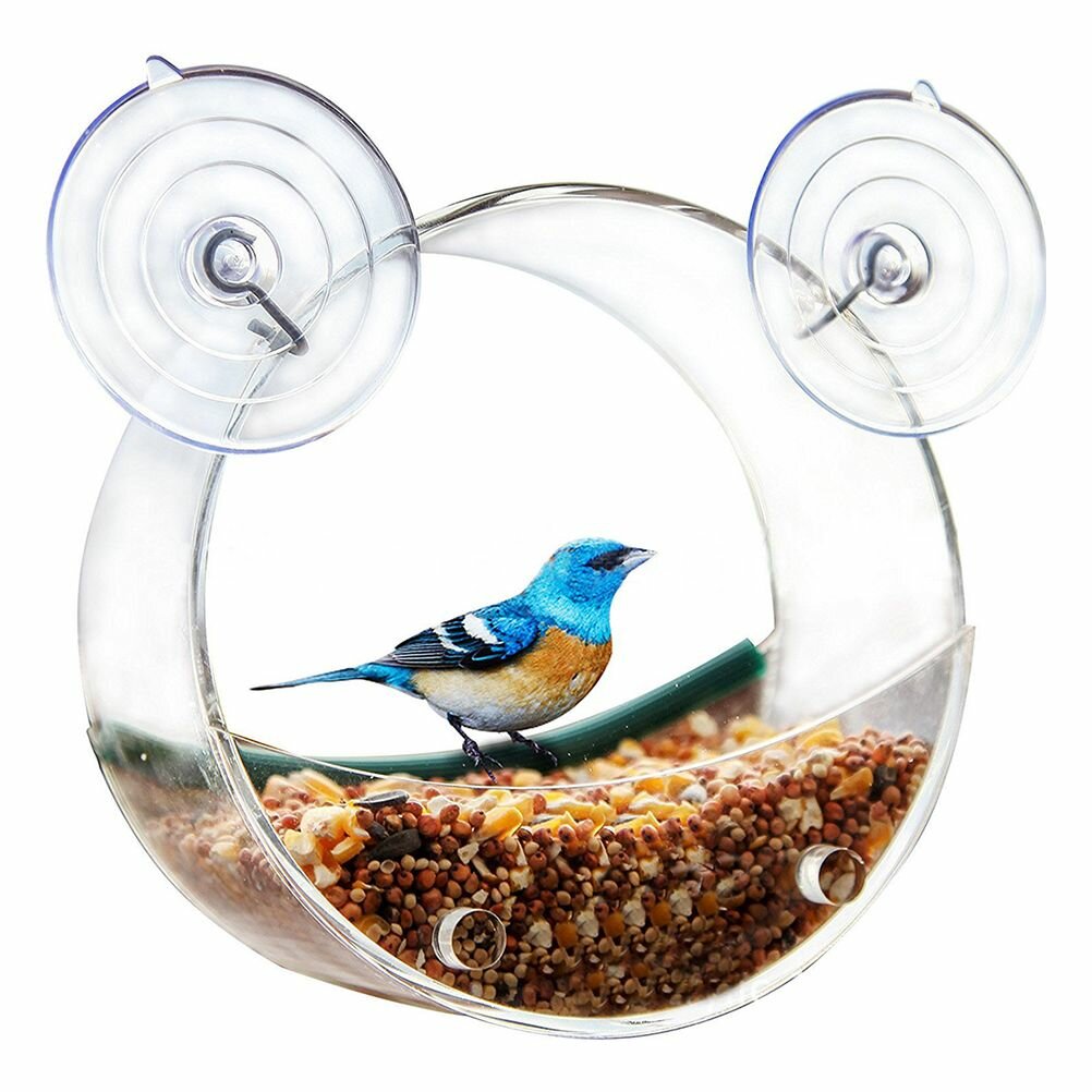 Круглая акриловая кормушка для птиц