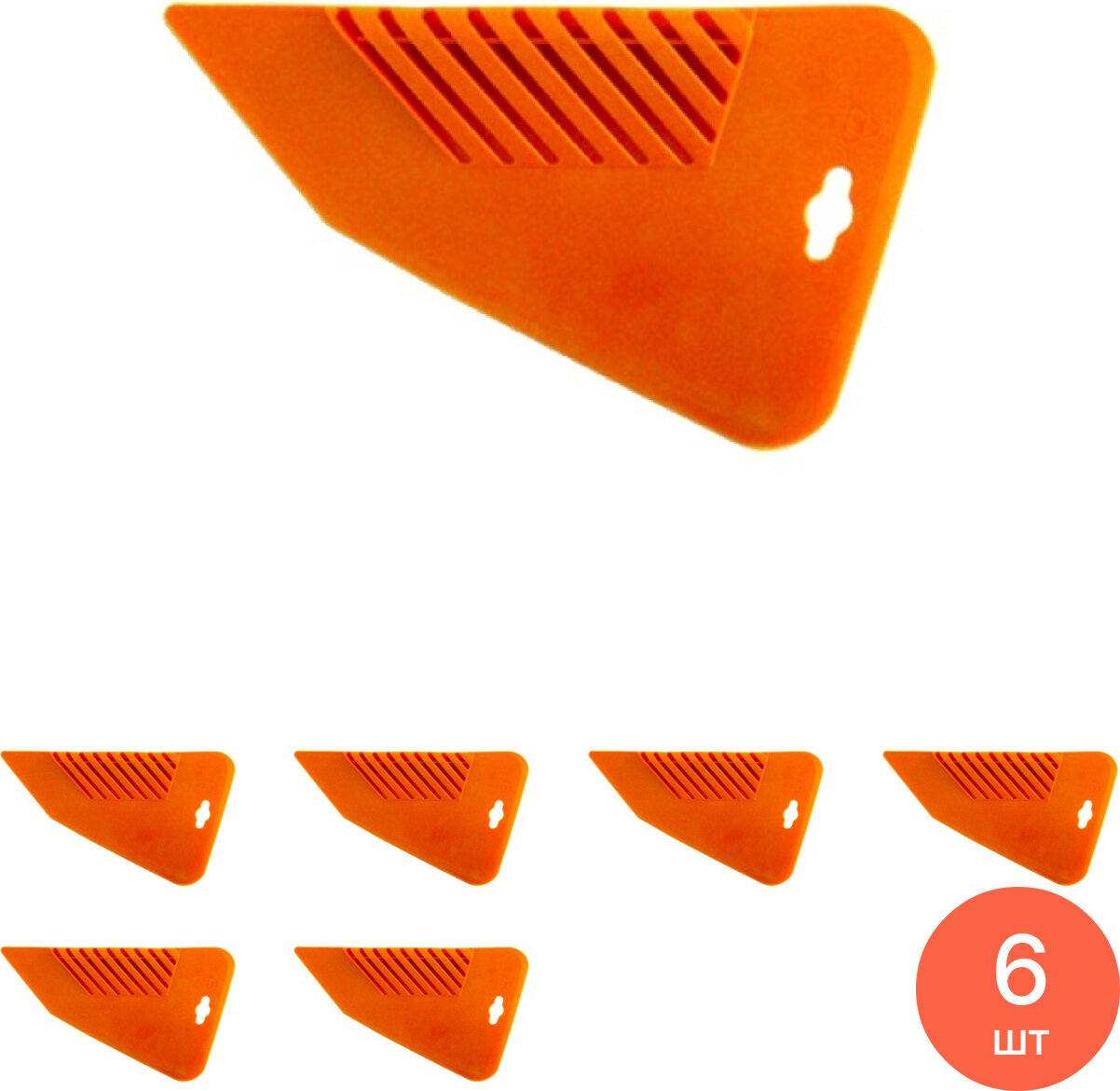 Шпатель строительный 888 обойный, из пластика, 250мм / малярные и отделочные инструменты (комплект из 6 шт)