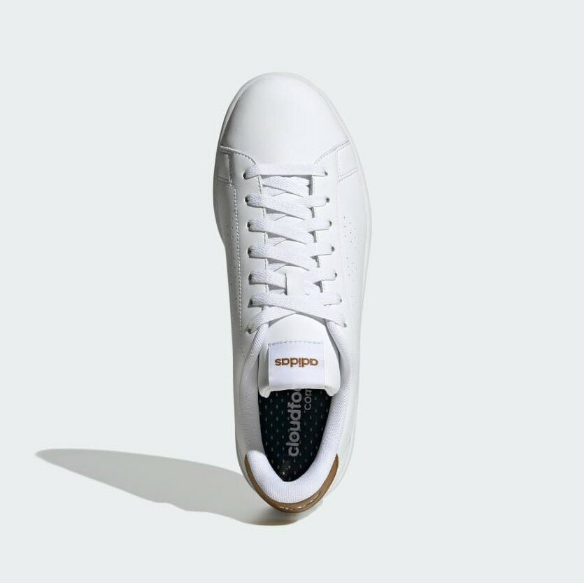Кроссовки adidas Advantage M, полнота R, размер 4.5 UK, white/brown — фото 1