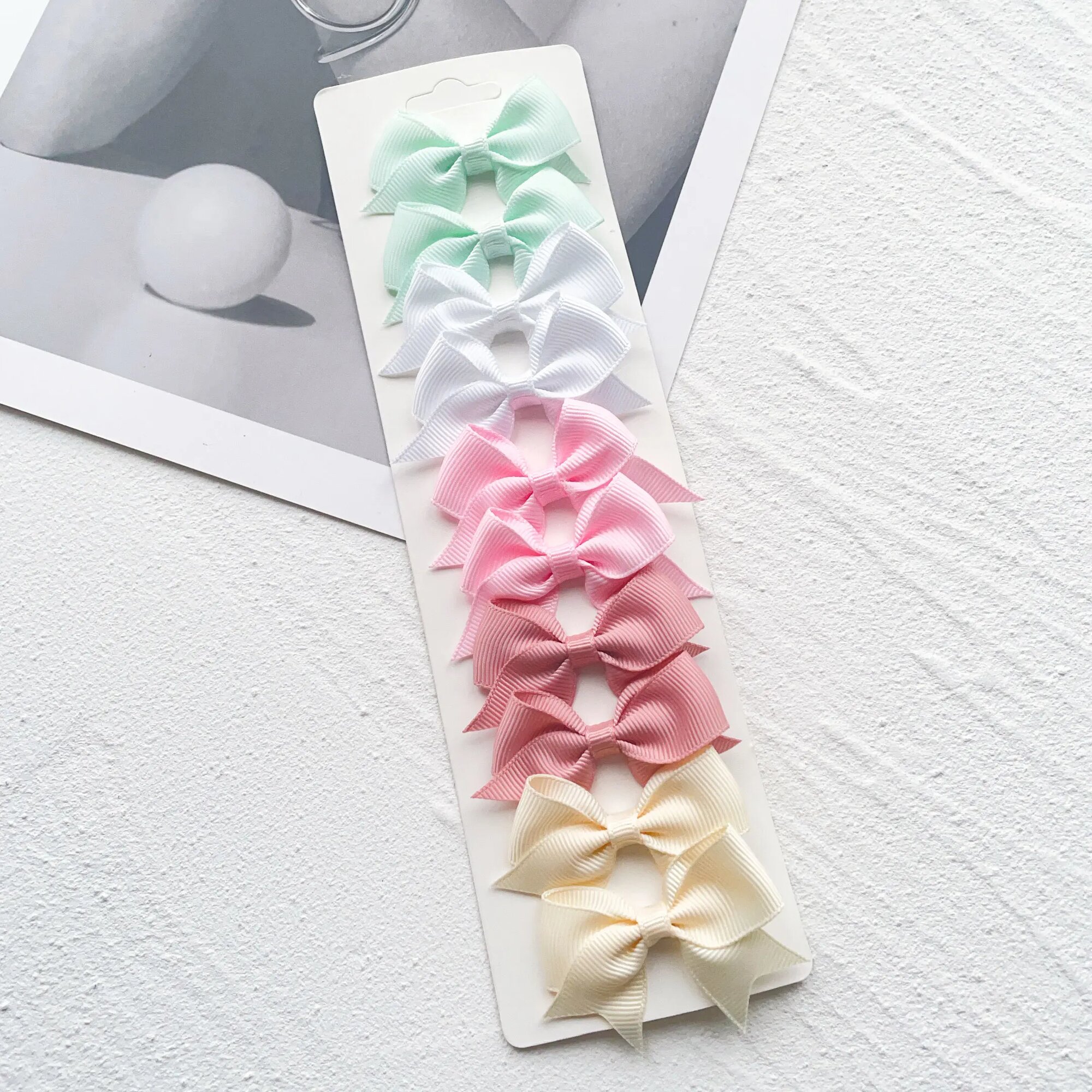 Цветные ленты-бантики для волос CUTE BOWS FJ002-19