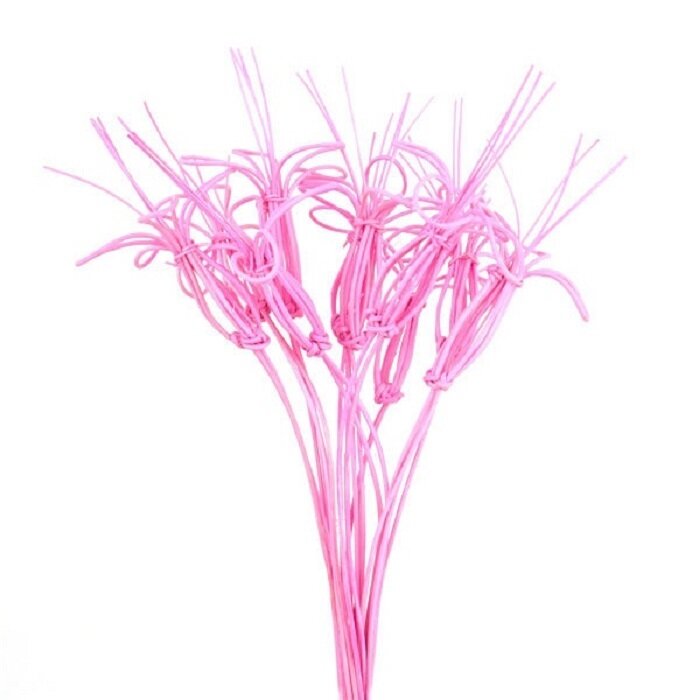 Лилии из ротанга на пике ярко-розовые, 40 см, 10 шт. в упаковке, для декора