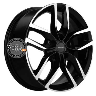 Диск автомобильный литой Khomen Wheels KHW1708 (Dongfeng AX7/Evolute i-PRO) 17x6.5 5x108 et43 dia65.1 Black-FP