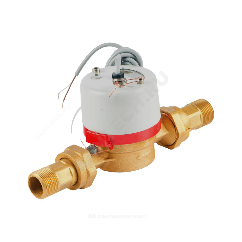 Счётчик г/в крыльчатый одноструйный Ду 15 Ру16 Qn=1,5 м3/ч 95С L=110мм резьба импульсный Б/К ВСТ Тепловодомер