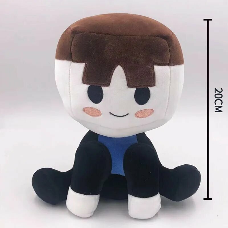 “Плюшевая кукла в форме мальчика с каштановыми волосами из серии Blox Buddies”