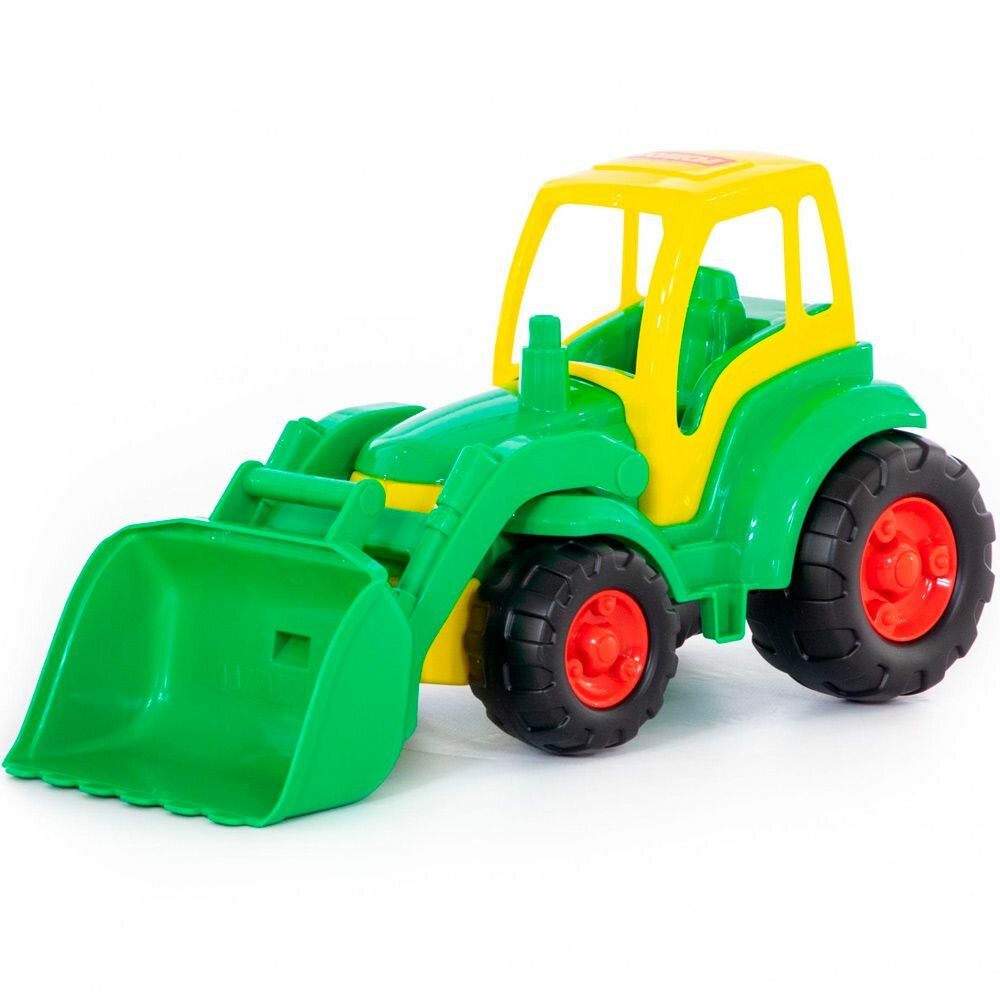 Трактор "Чемпион" с ковшом, детская машинка для мальчика, пластиковая машинка-игрушка для сюжетно-ролевых игр, цвет микс