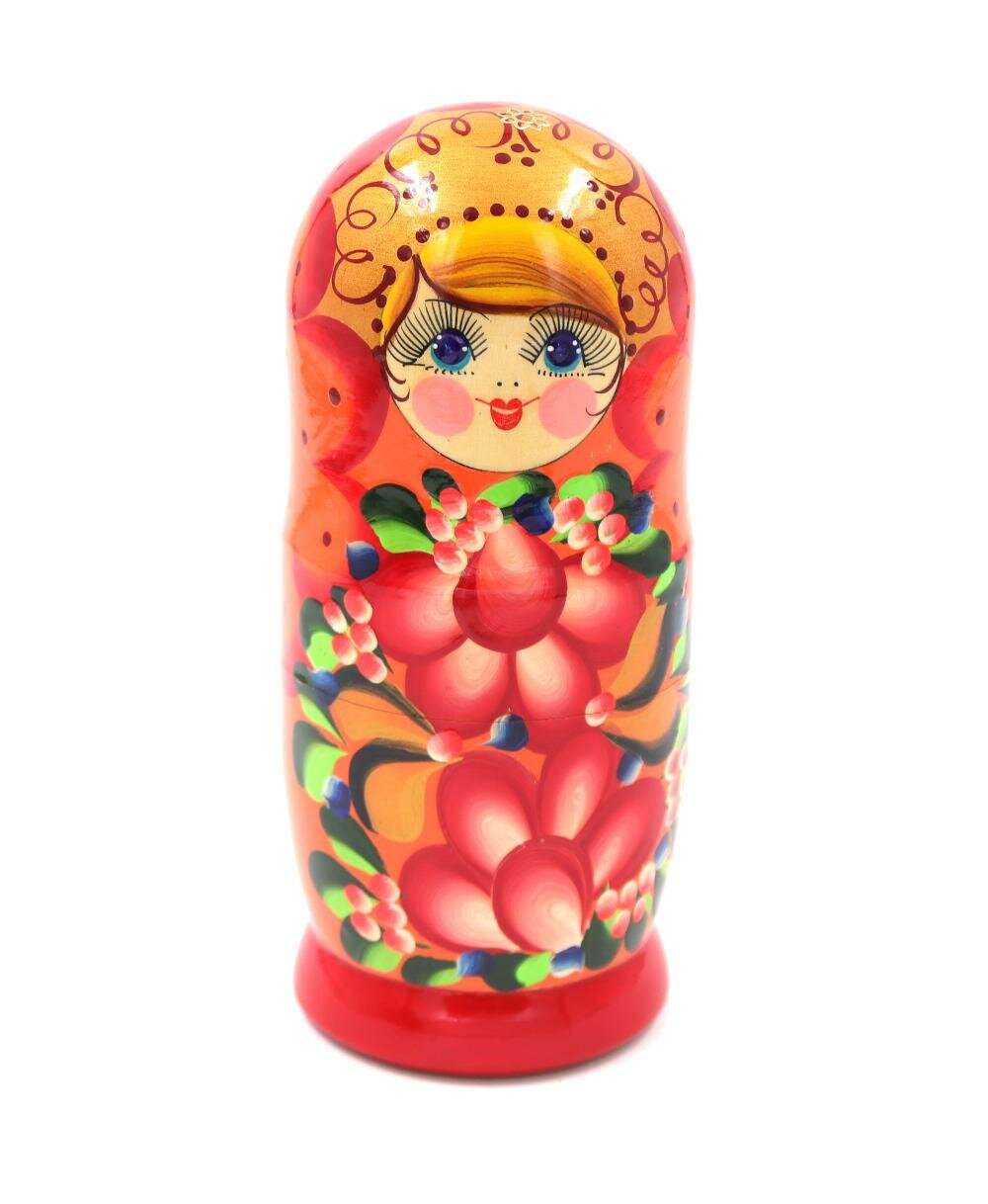 Матрешка Ниночка оранжевая (5 матрешек, 14см)