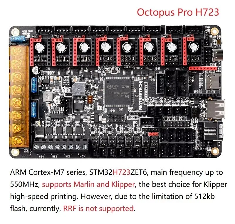 Материнская плата BIGTREETECH BTT OCTOPUS PRO Only Board, H723 V1.1