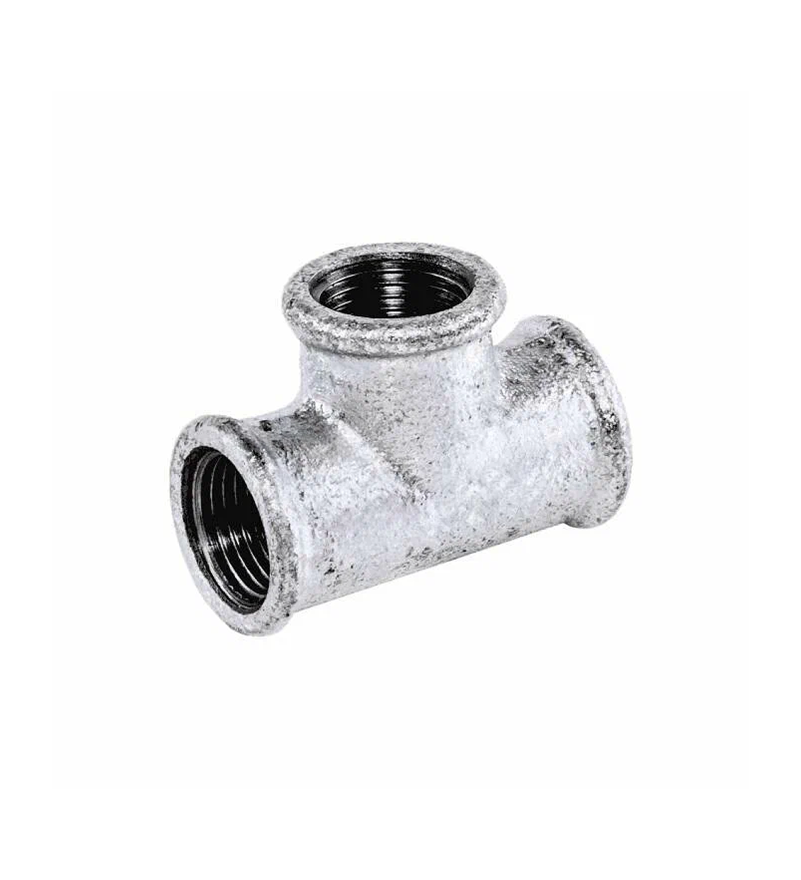 Тройник Fittex, прямой, чугун оцинкованный, Ду 32 (1 1/4") ВР/ВР