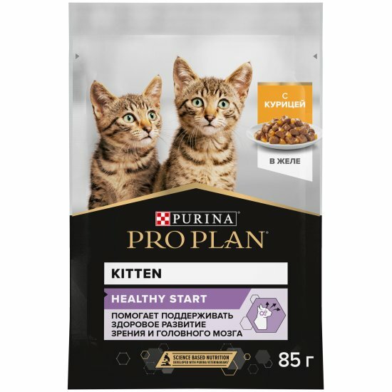 Влажный корм для котят Pro Plan Nutrisavour Kitten с курицей в желе, 85 г x 13 шт