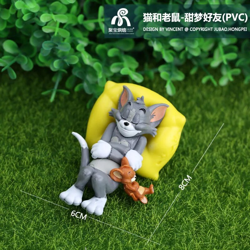 Коллекционные фигурки Тома и Джерри , Автомобильный настольный кот и мышь декоративные украшения