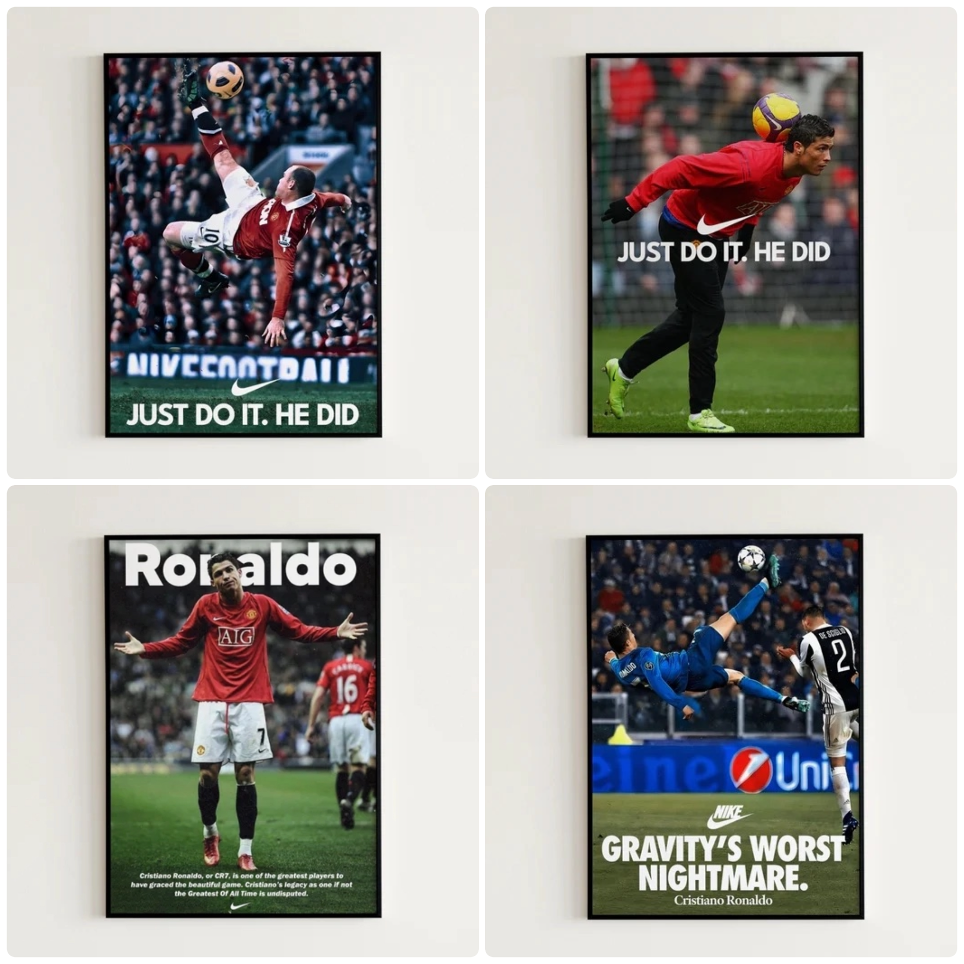 Постер А4 (21х29.7см) с рамкой - Криштиану Роналду (Cristiano Ronaldo) — фото 1