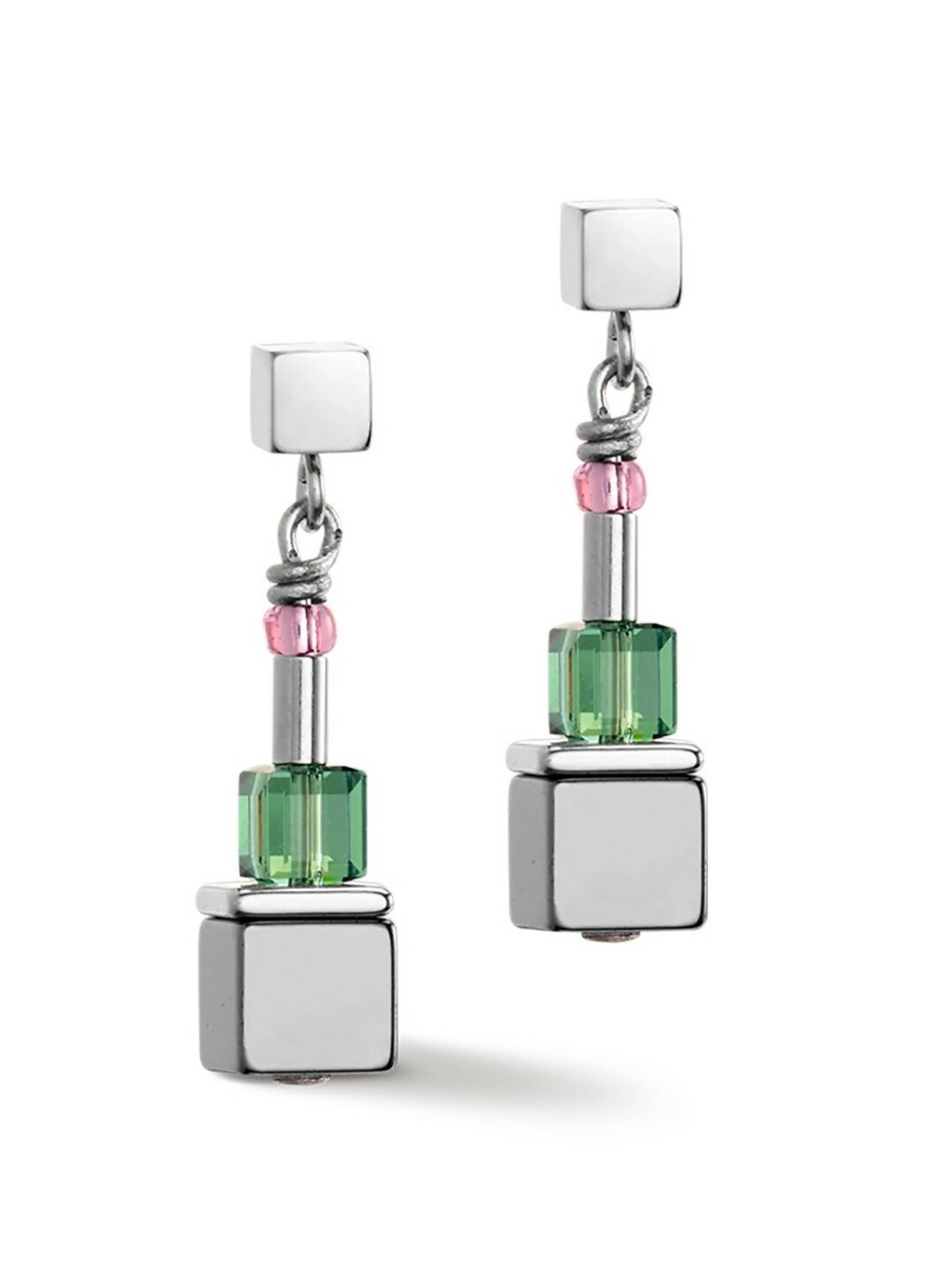 Серьги пусеты, гематит