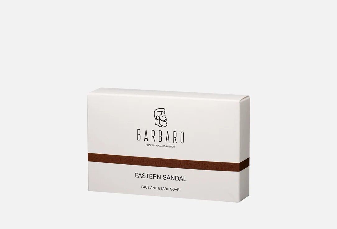 Мыло BARBARO "Eastern Sandal", для бороды и лица, с пантенолом и сорбитолом, 90 г