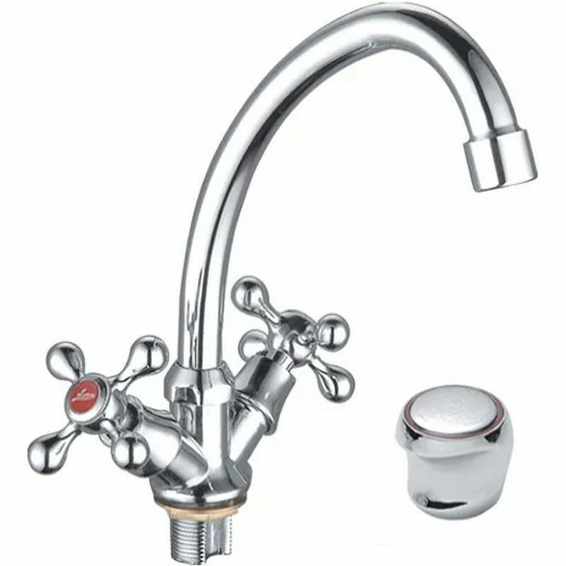 Смеситель для кухни Ledeme H17 511267 хром, вентильный, силумин