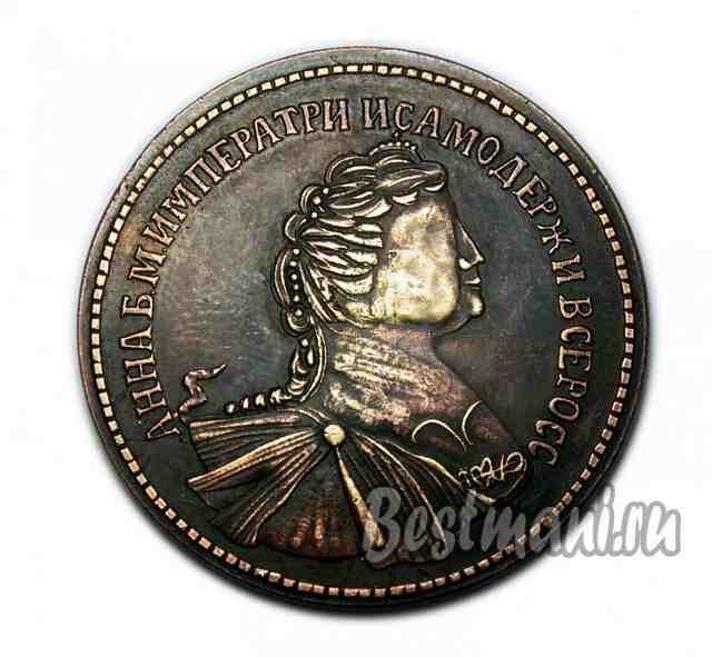 5 копеек 1740 года портрет Анны Иоанновны царской России сувенирная копия монеты, нумизматика, деньги для коллекции