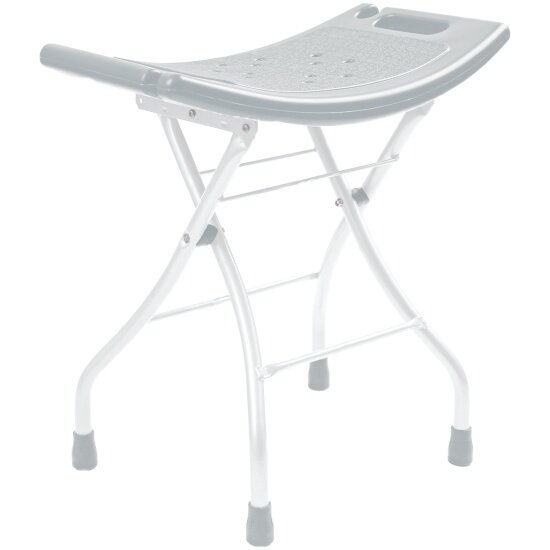 Стул Nika складной, 52х32х52.5 см, в ванну, серый (ССВ1/СР)