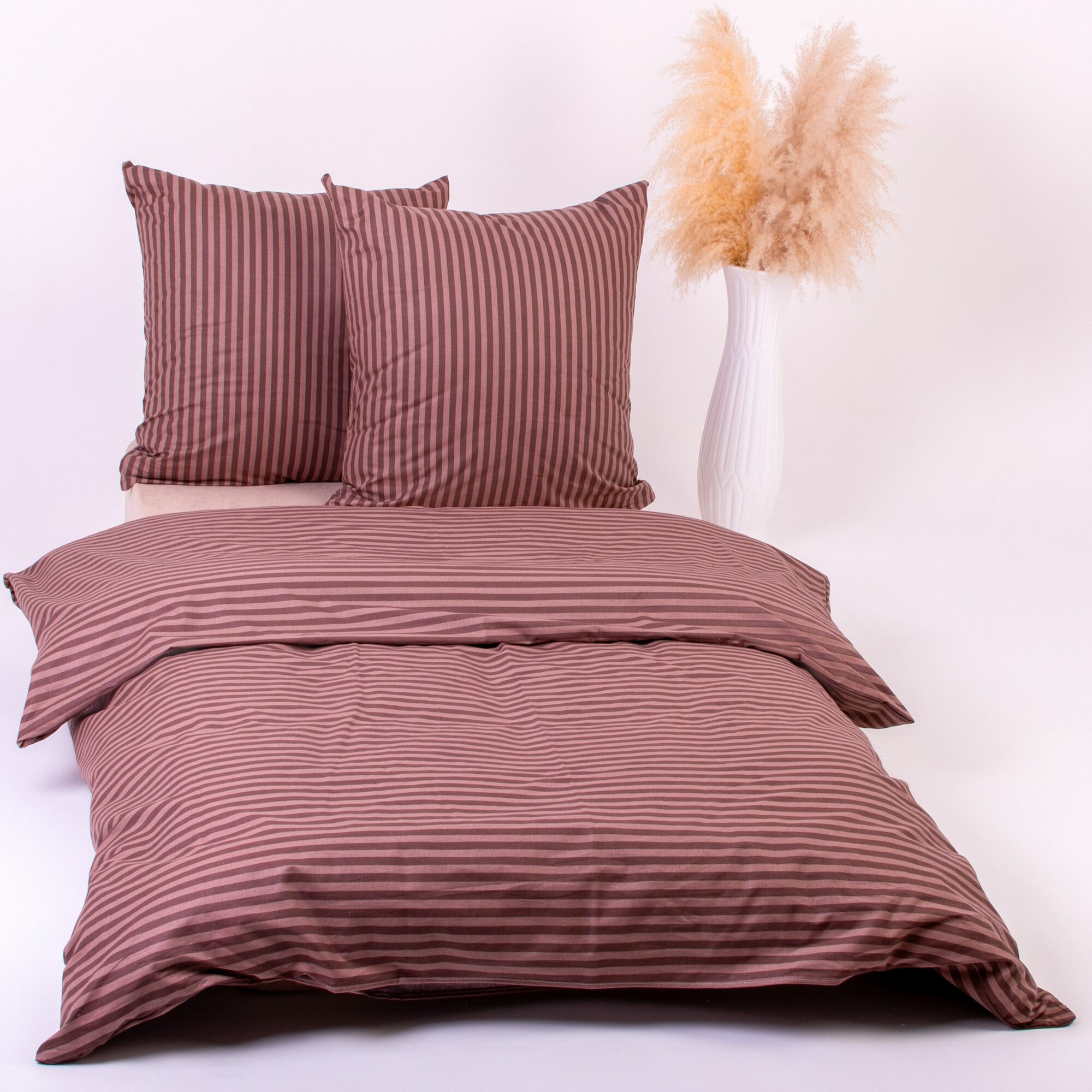 Постельное белье 2 спальное с простыней на резинке махра 160х200 см, Коричневый сахар