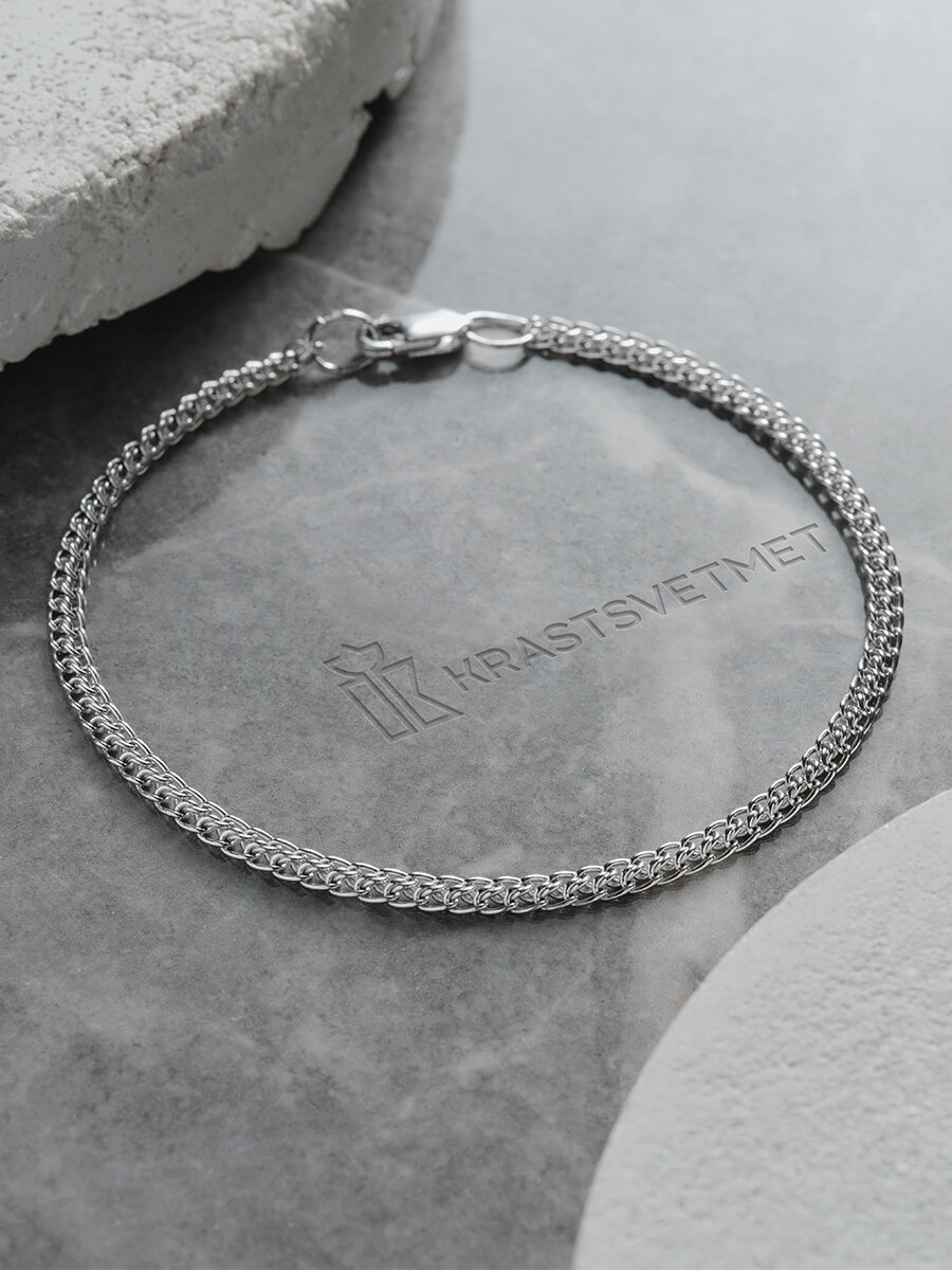 Браслет, серебро, 925 проба, родирование