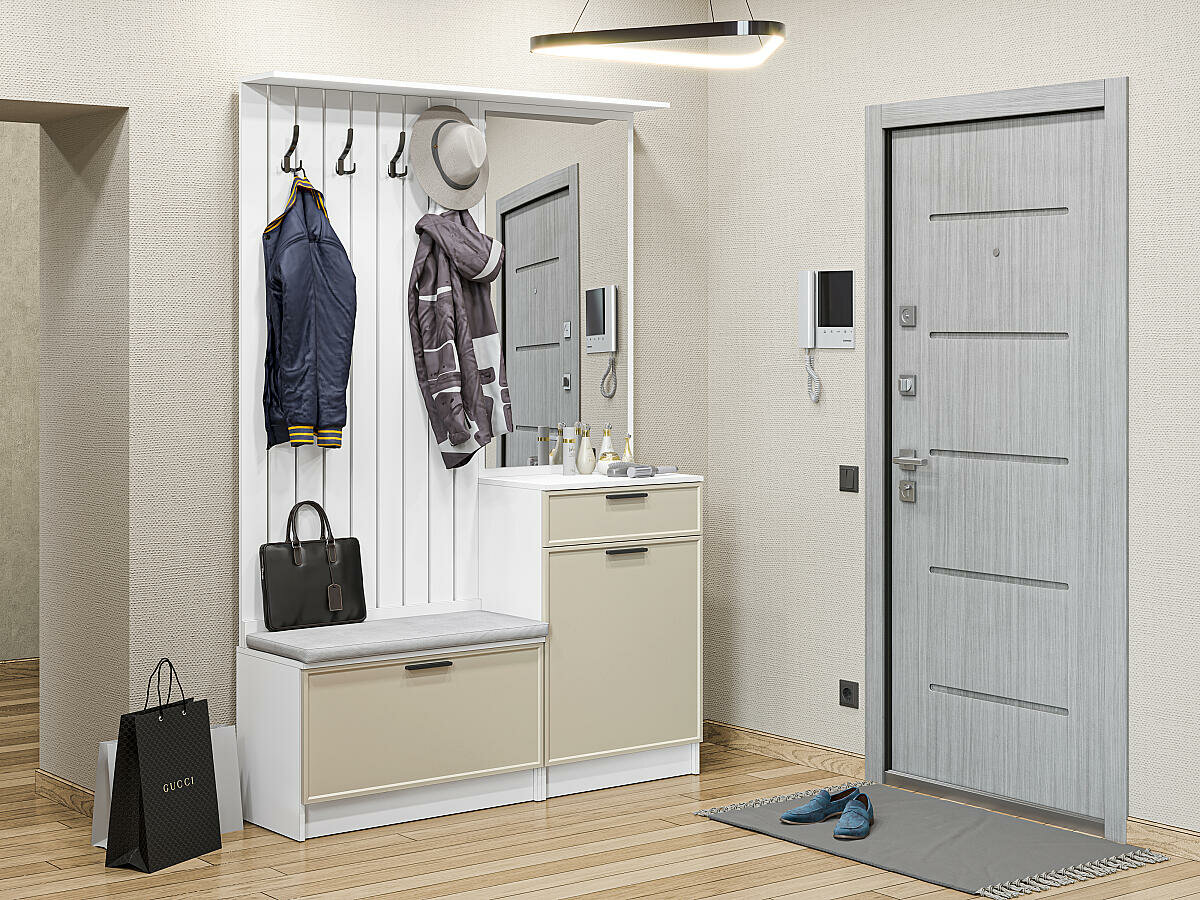 Прихожая Стиль 1.4 метра. крем