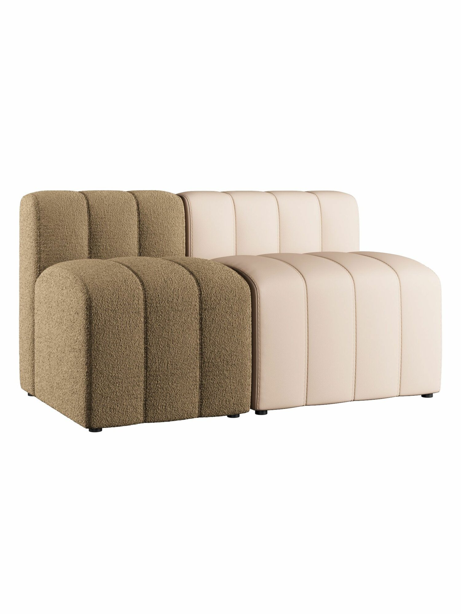 Комплект мягкой мебели Эра, с мягким сиденьем, со спинкой, модульный, 117х70х67 см, Саванна