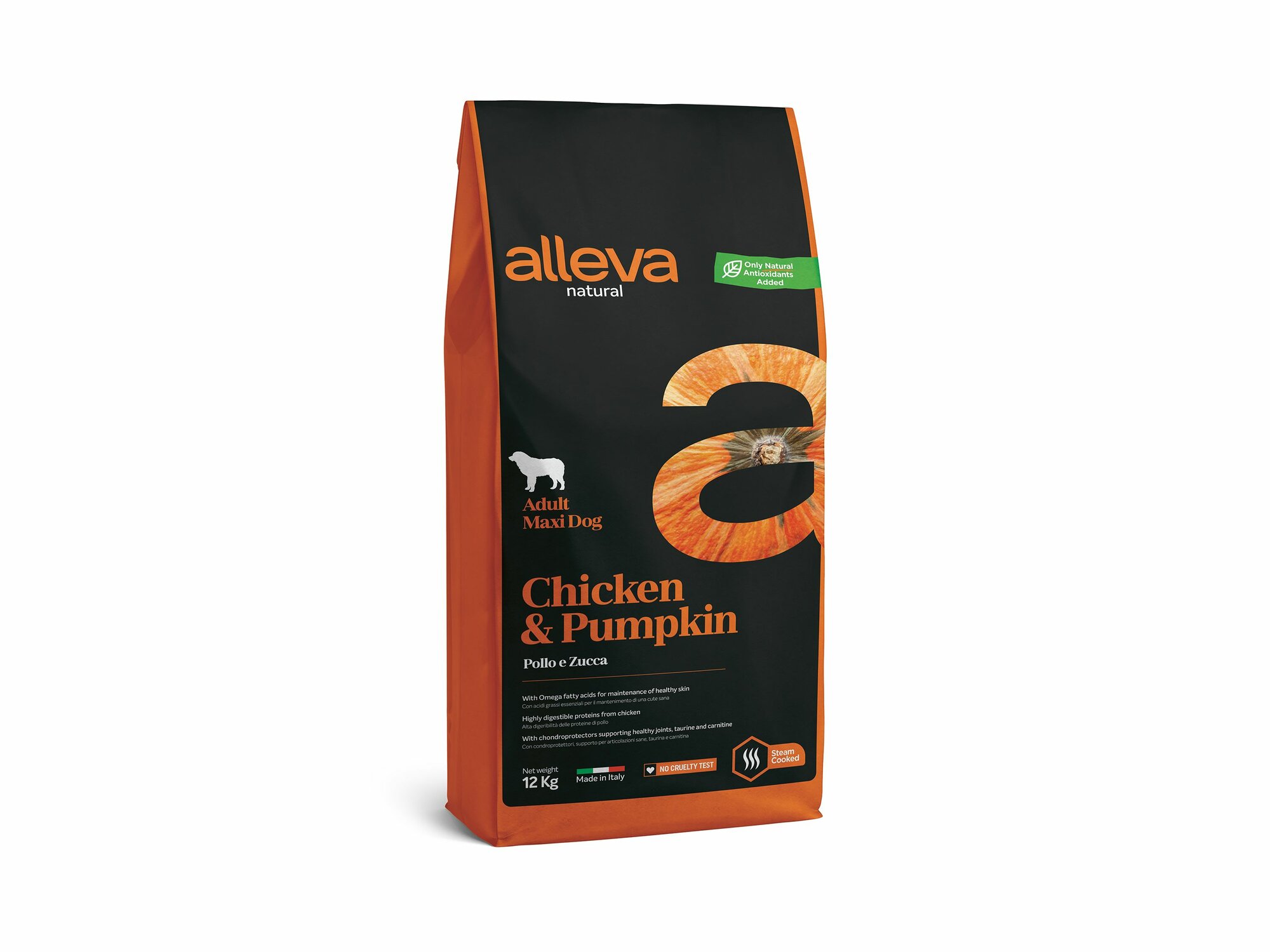 Alleva Natural Adult Chicken & Pumpkin Maxi сухой корм для взрослых собак крупных пород с курицей и тыквой - 12 кг