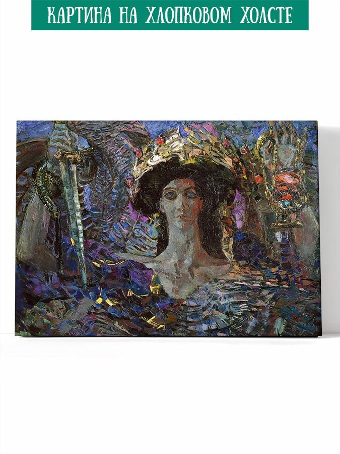 Интерьерная картина на хлопковом холсте/Шестикрылый Серафим. Михаил Врубель, 60х80 см