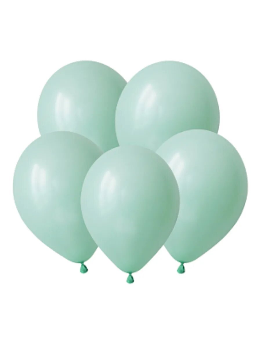 Мятный Макаронс, Пастель / Matte green, латексный шар (10"/25 см ) 50 шт. / DECOBAL, Вьетнам