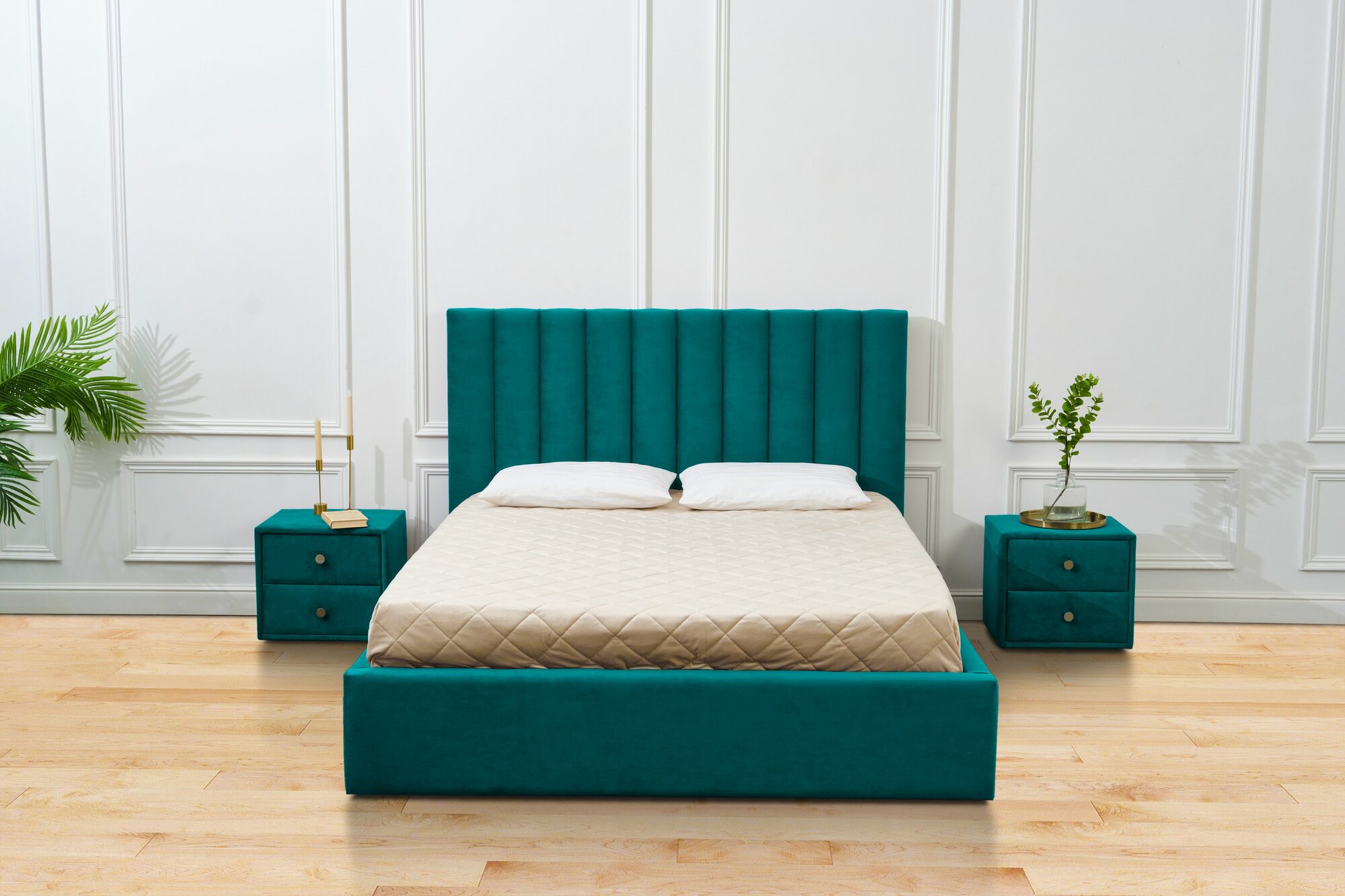 Двуспальная кровать Милан Мини с подъемным механизмом, микровелюр антивандальная 180х200 фабрика Микс-Интерьер