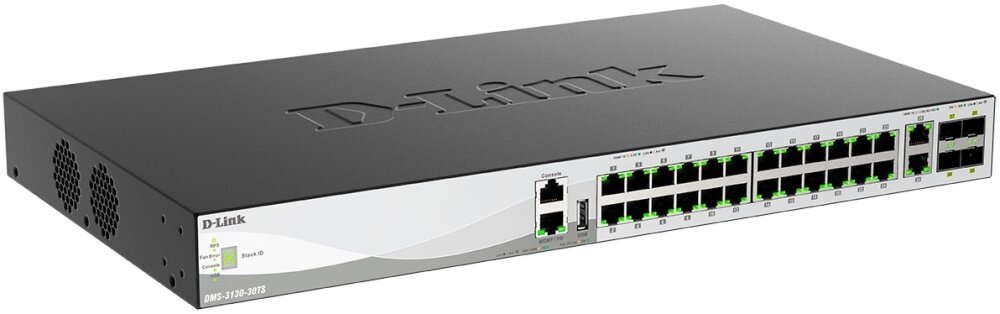 DMS-3130-30TS/A1A / Коммутатор Multigigabit Managed L3 Stackable Switch 24x2.5GBase-T, 2x10GBase-T,