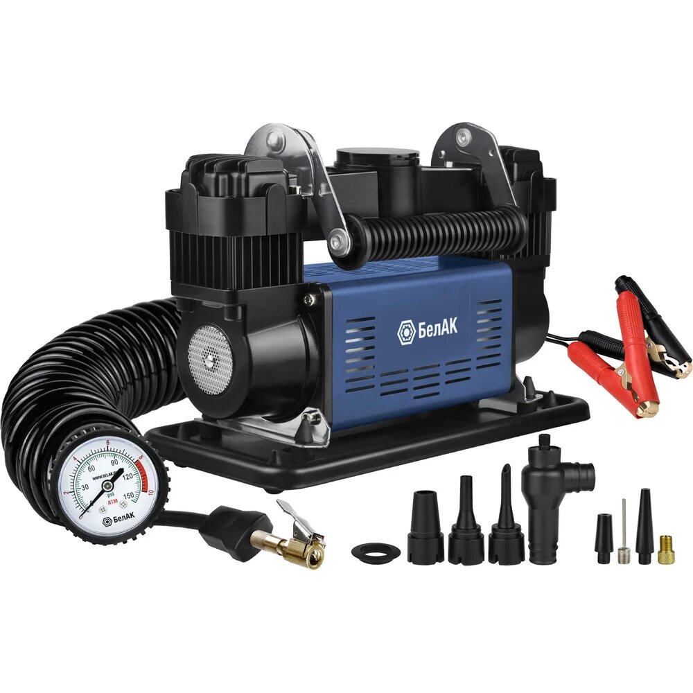 БелАК Компрессор автомобильный двухпоршневой х-серия 12V, 120 л/мин, БАК.99360