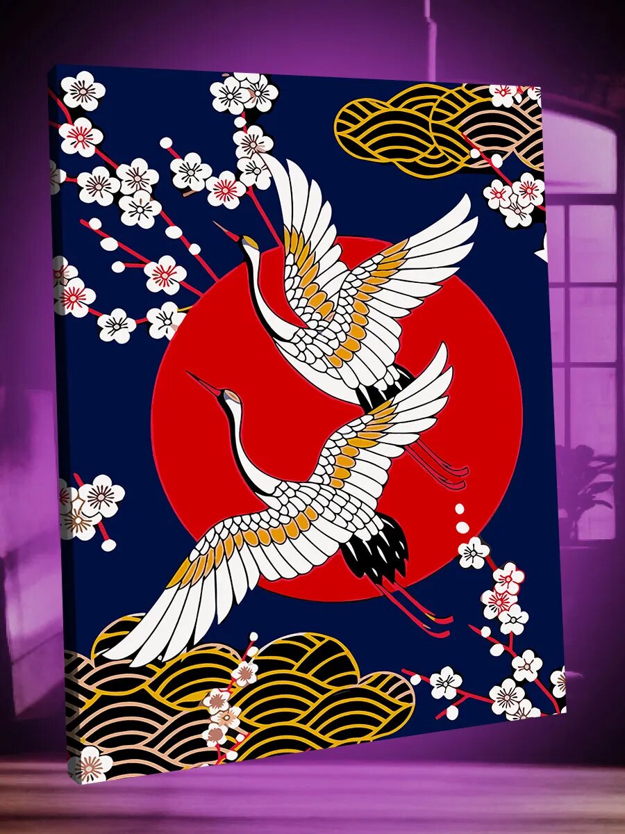 Картина по номерам Журавли