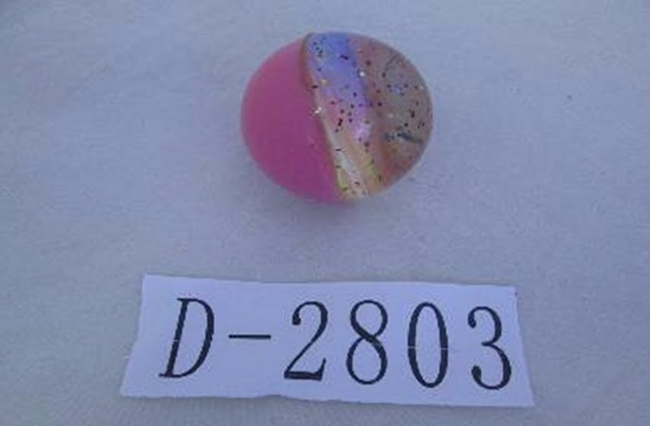 Мячик попрыгунчик каучуковый 60 мм, с блестками, микс цветов – радужное настроение