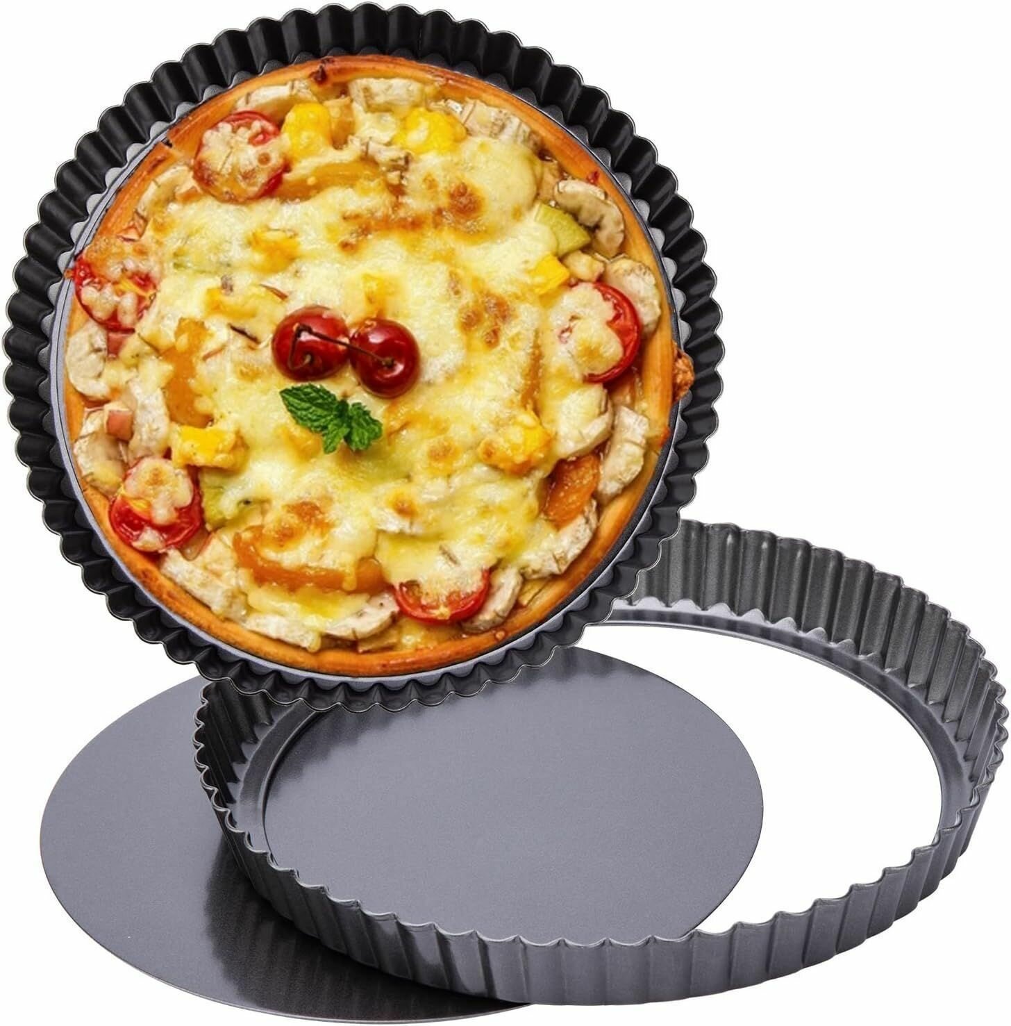 Форма для выпечки пиццы круглая, перфорированная