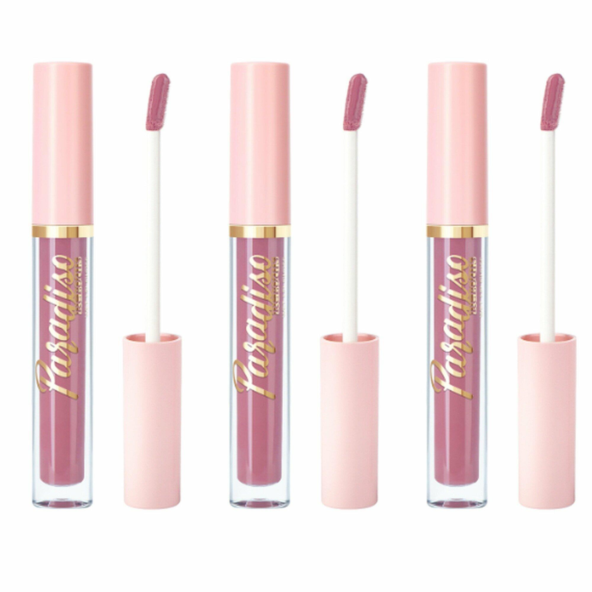 Блеск для губ Relouis, Paradiso, Ухаживающий, влажный финиш, тон 11 Nude Peach, 5 мл, 3 шт