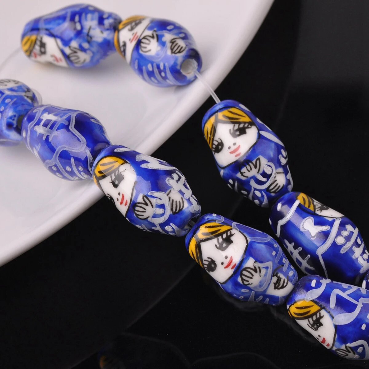 Керамические бусины "Матрешка" Weargolsil 5 шт 8