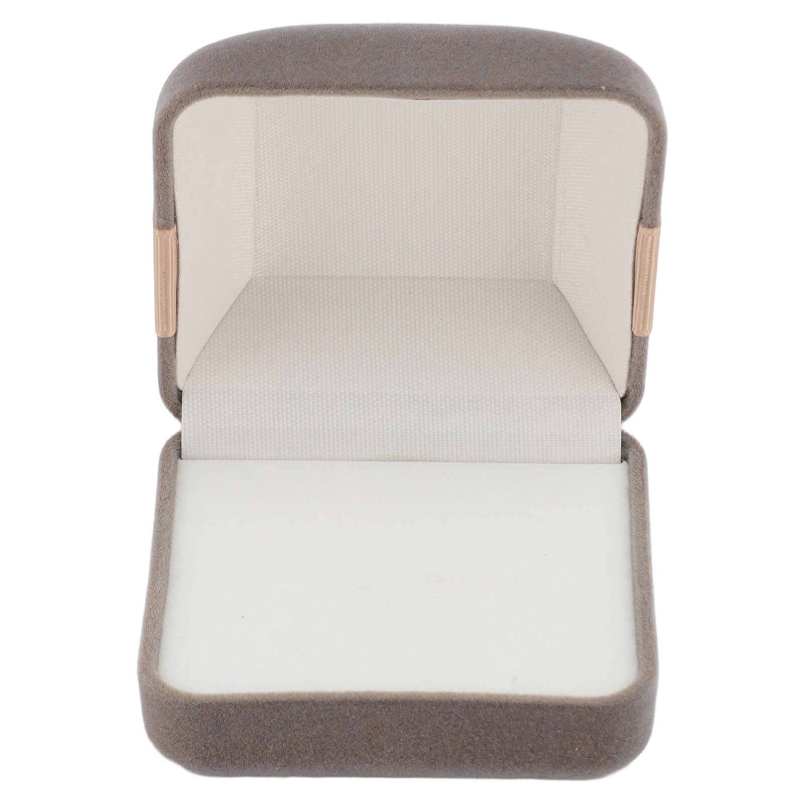 Бархатный подарочный футляр для ювелирных изделий темно-серого цвета с устойчивой к царапинам мягкой подкладкой, элегантный футляр для хранения колец для предложения руки и сердца