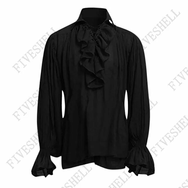Мужской костюм вампира для косплея Черный, L, black shirt