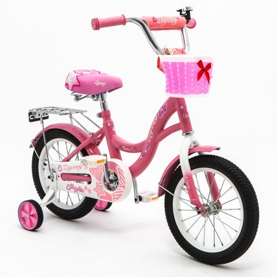 Детский велосипед Zigzag 14" GIRL розовый