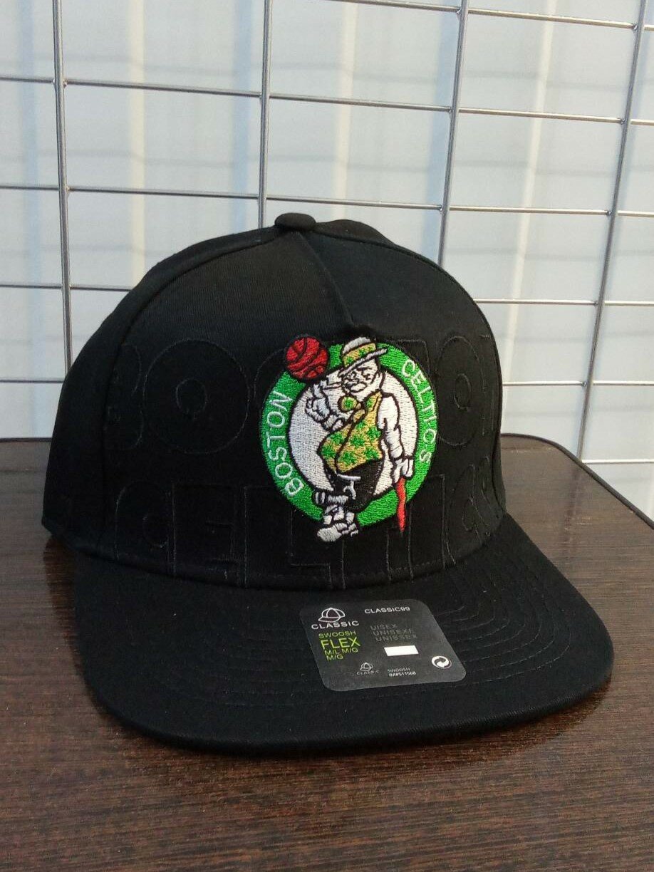Для баскетбола БОСТОН СЕЛТИКС кепка летняя баскетбольного клуба NBA BOSTON CELTICS (США) бейсболка с регулировкой размера чёрная