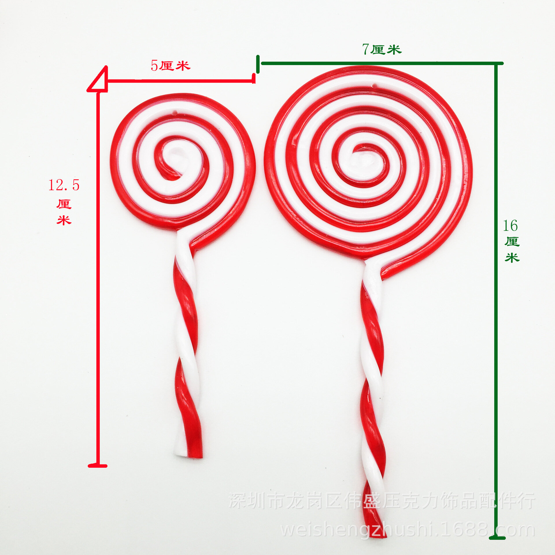 Новые декоративные материалы, креативные красно-белые подвески в виде конфет, производители небольших рождественских тростей из пластиковых леденцов.