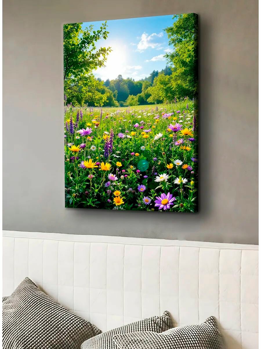 Картина "Цветущий луг", интерьерная 50х70см 1шт.
