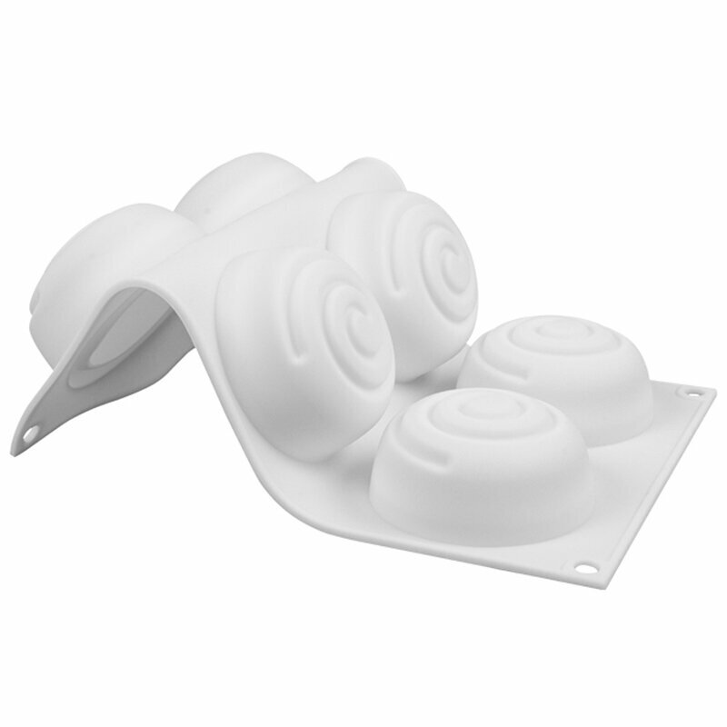 3D круглая вихревая силиконовая форма для мыла, 6-гнездная форма для муссового торта, форма для мыла ручной работы, форма для поделок своими руками