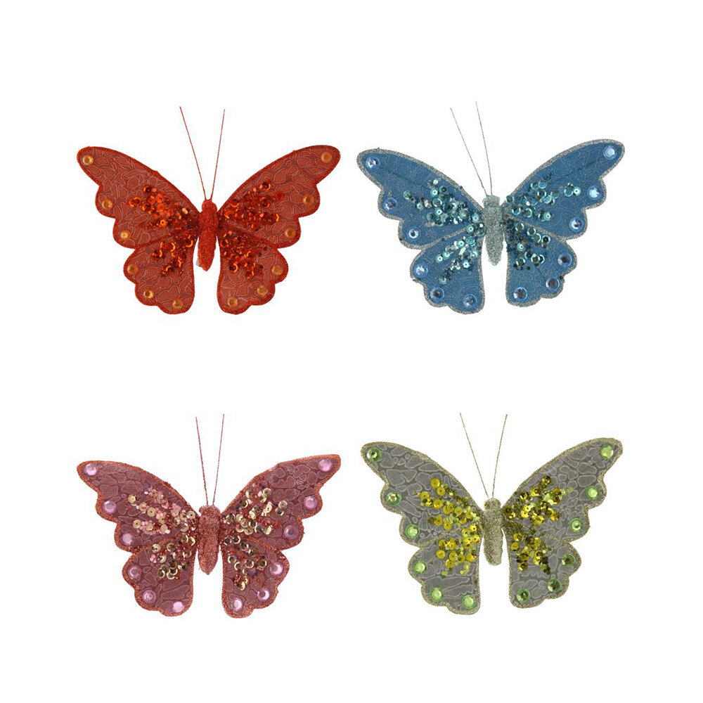 Декоративное изделие Бабочка 19×2×15 см разноцветнаярозовый зелёный голубой оранжевый 753186-QM83